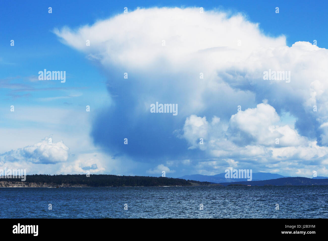 Ocean and clouds, from Island View Beach. Victoria BC Canada Stock ...