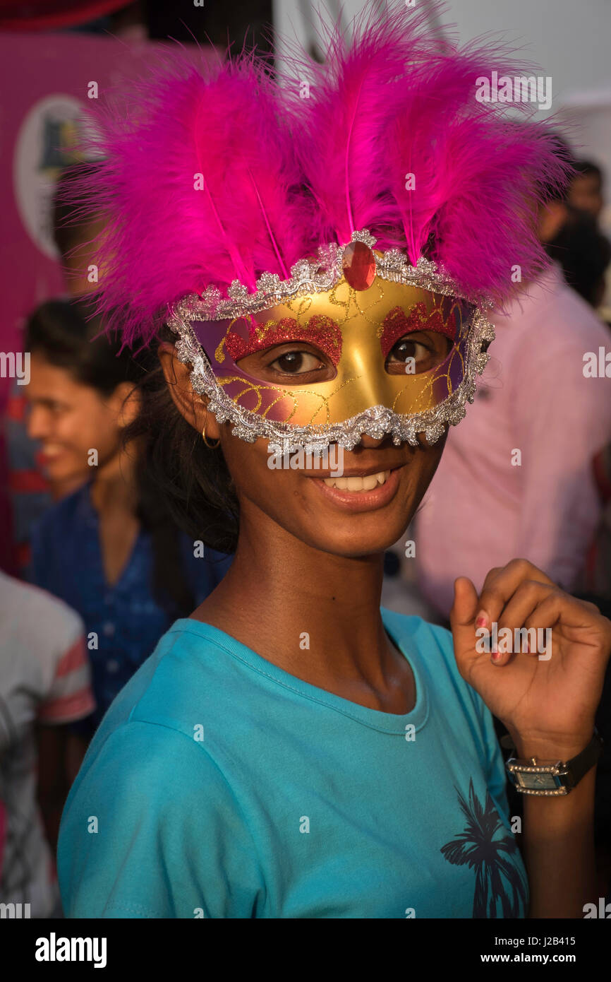 Young woman attends mask hi-res stock photography and images - Alamy