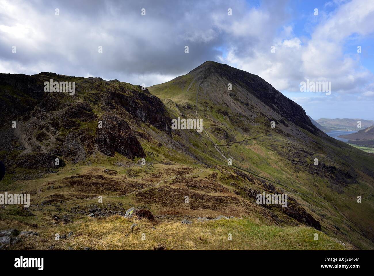 High Crag beyond Seat from Scarth Gap Stock Photo - Alamy