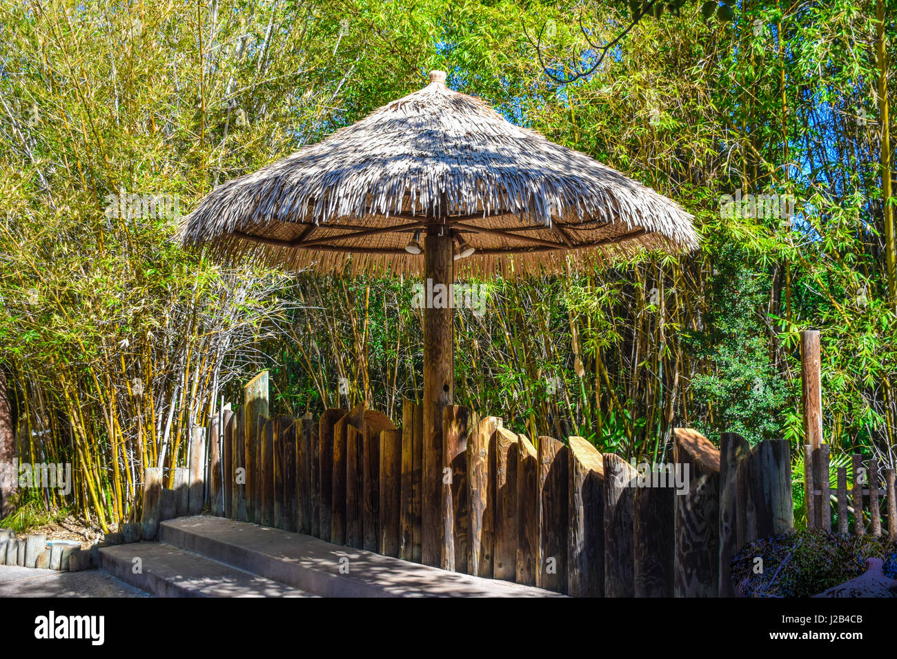 Native hut for hikers to take a rest after a long walk before finishing ...