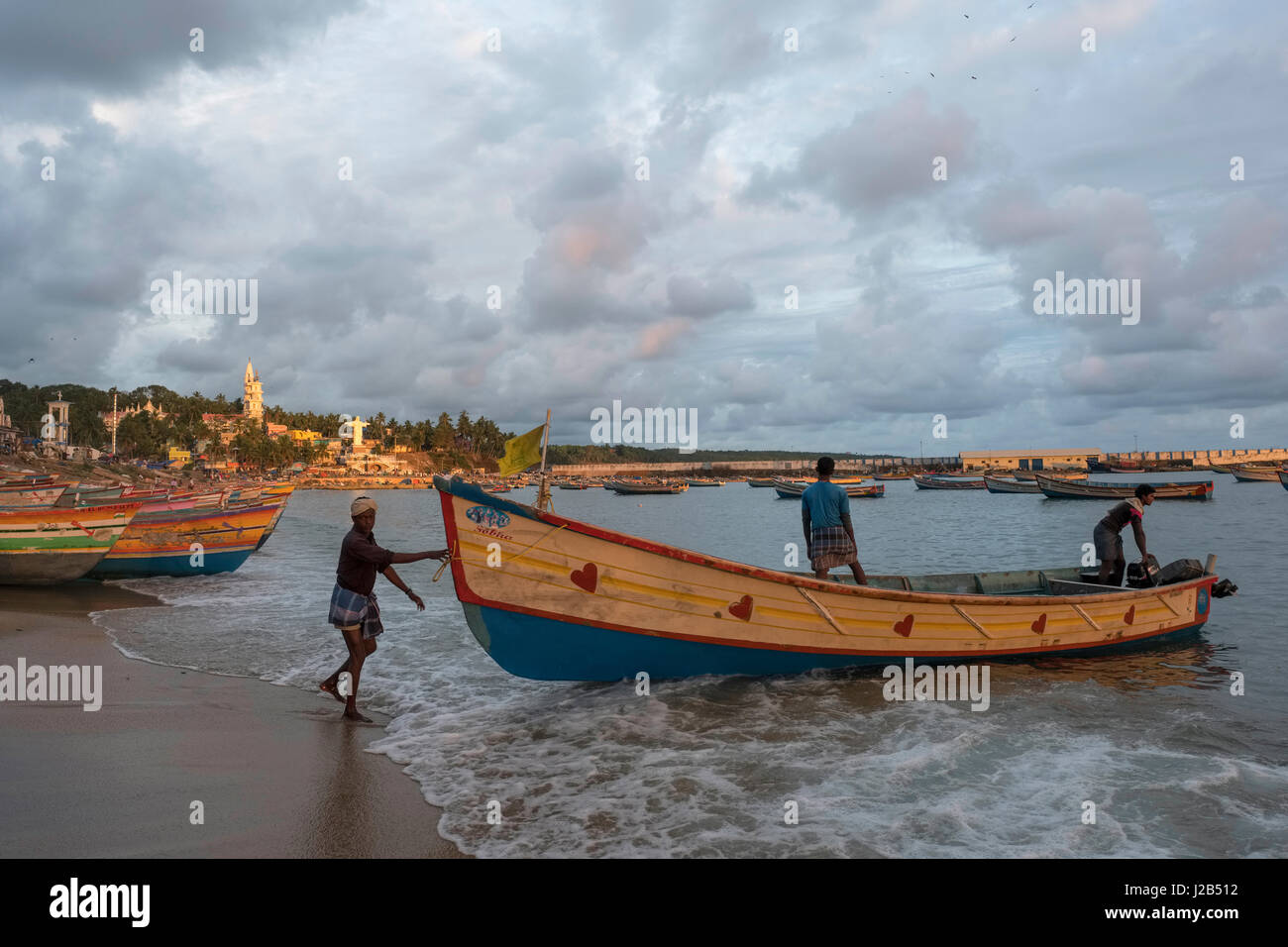 A fishing boat prepares to go fishing Stock Photo - Alamy