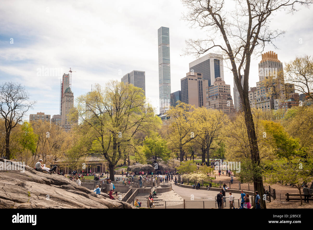 Sliver skyscraper 432 Park Avenue, center, on Sunday, April 23, 2017 ...