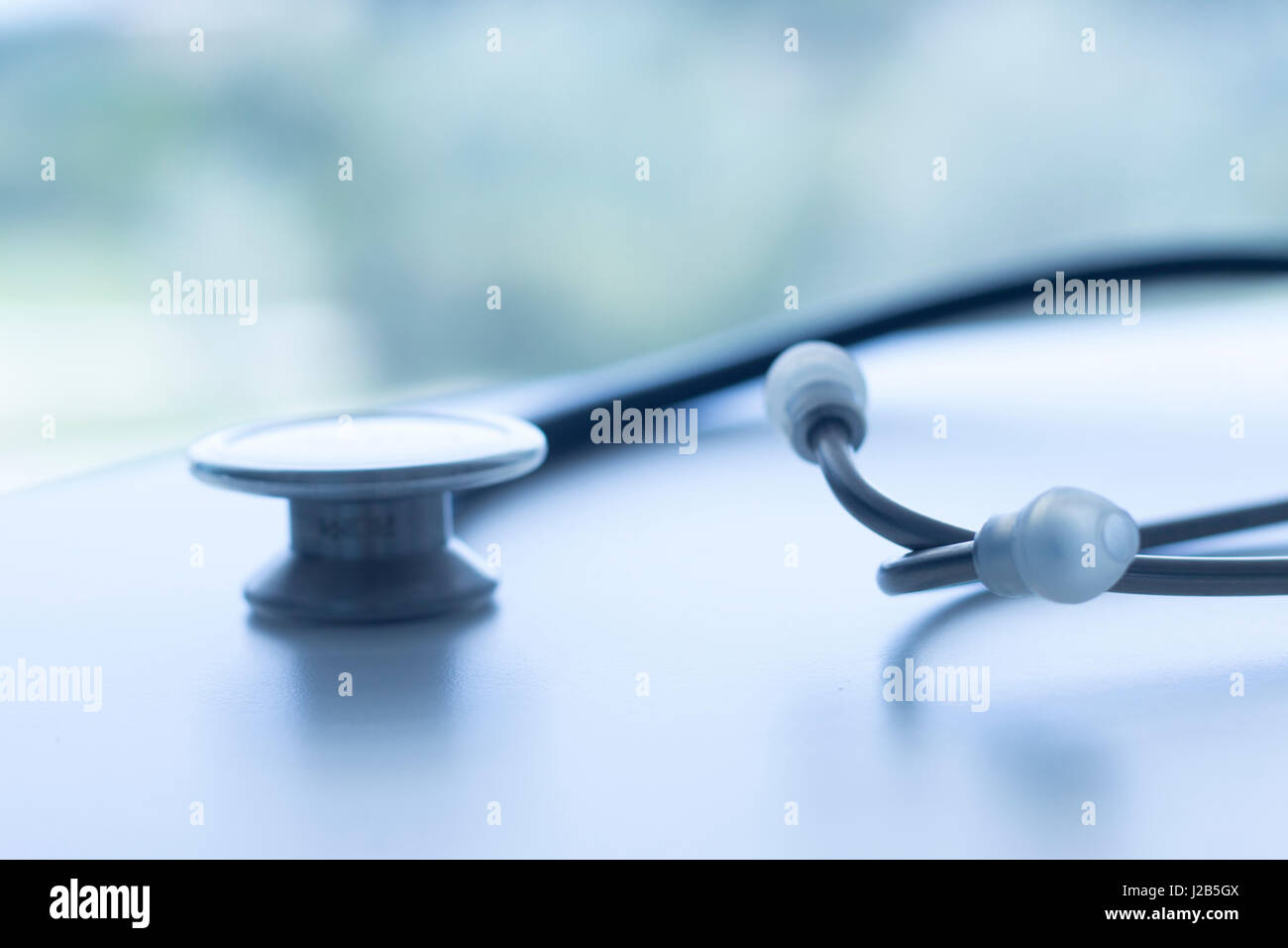 Doctors medical stethoscope heart rate monitoring equipment to listen ...