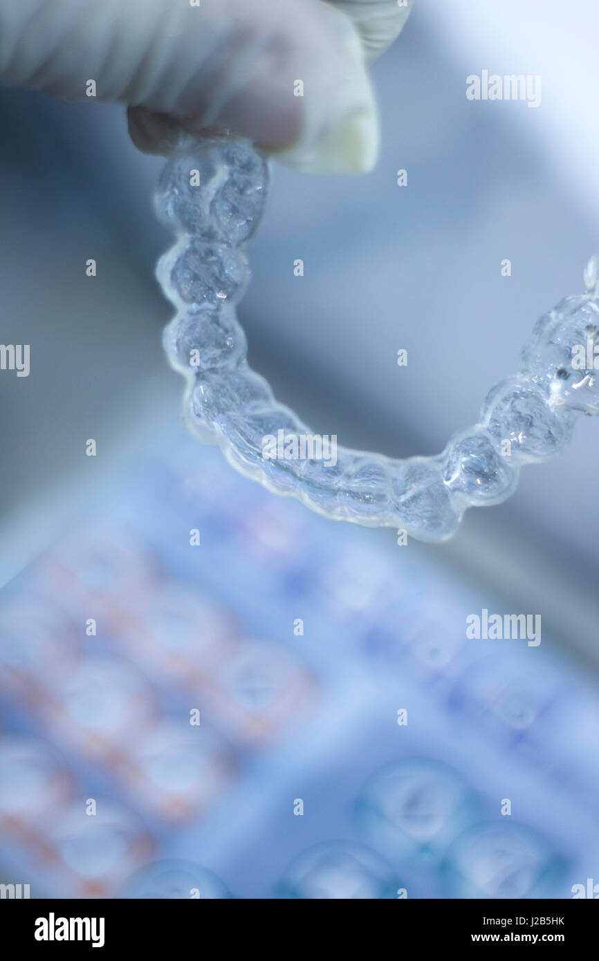 Invisible retainers dental straightener and aligner brackets used to ...