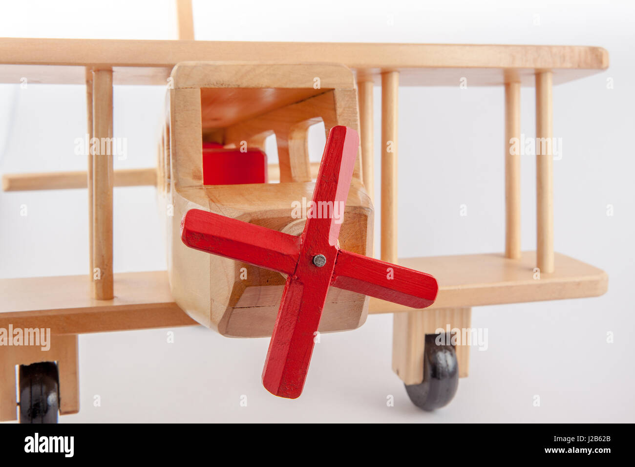 Retro style biplane on white background Stock Photo - Alamy