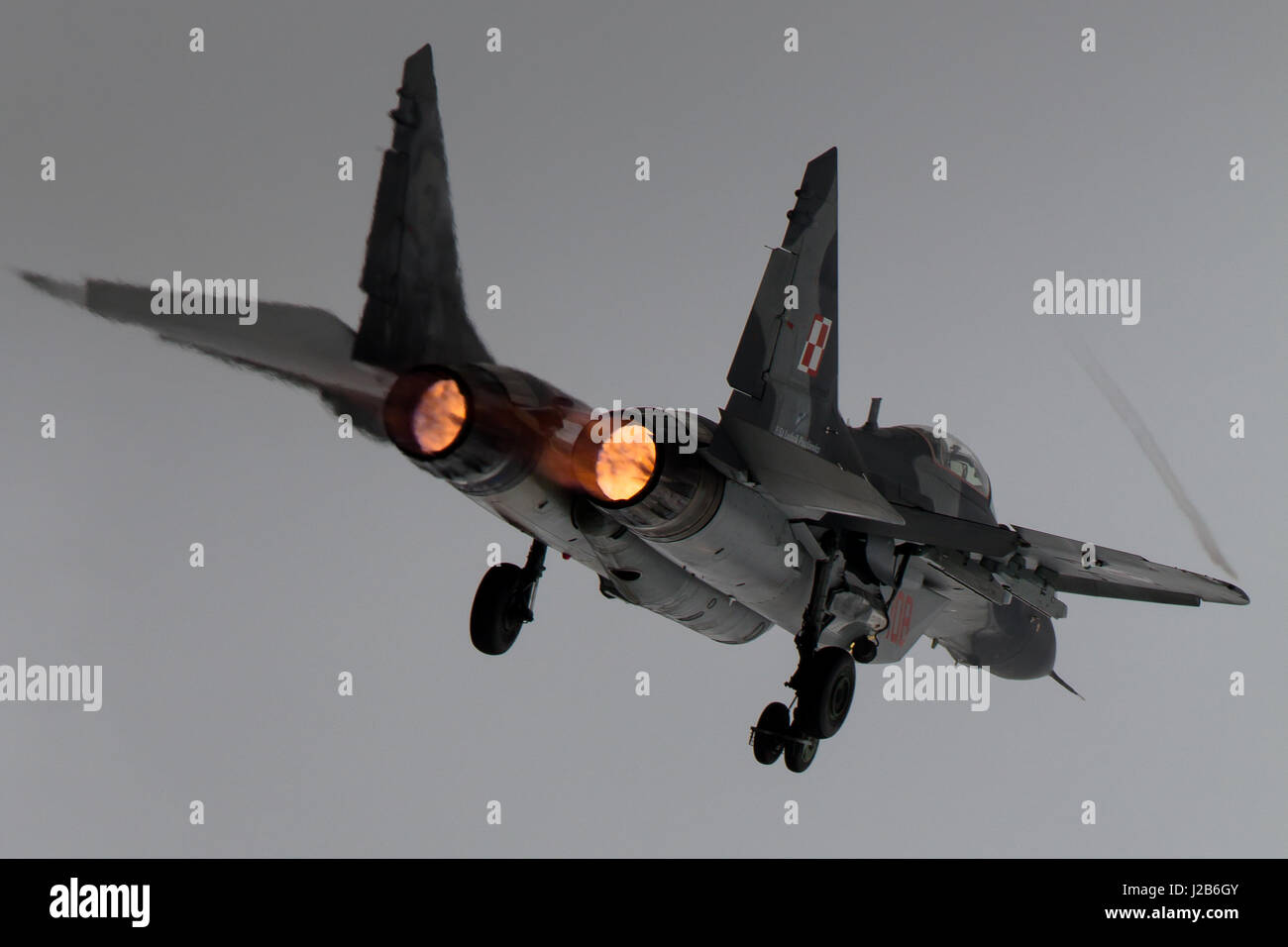 Polish Mig-29 Fighter Jet performs at RIAT Stock Photo - Alamy