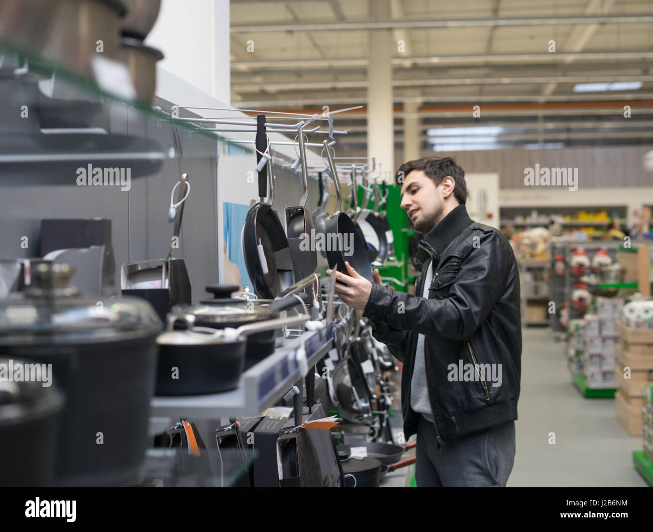 male customer choosing Stock Photo - Alamy