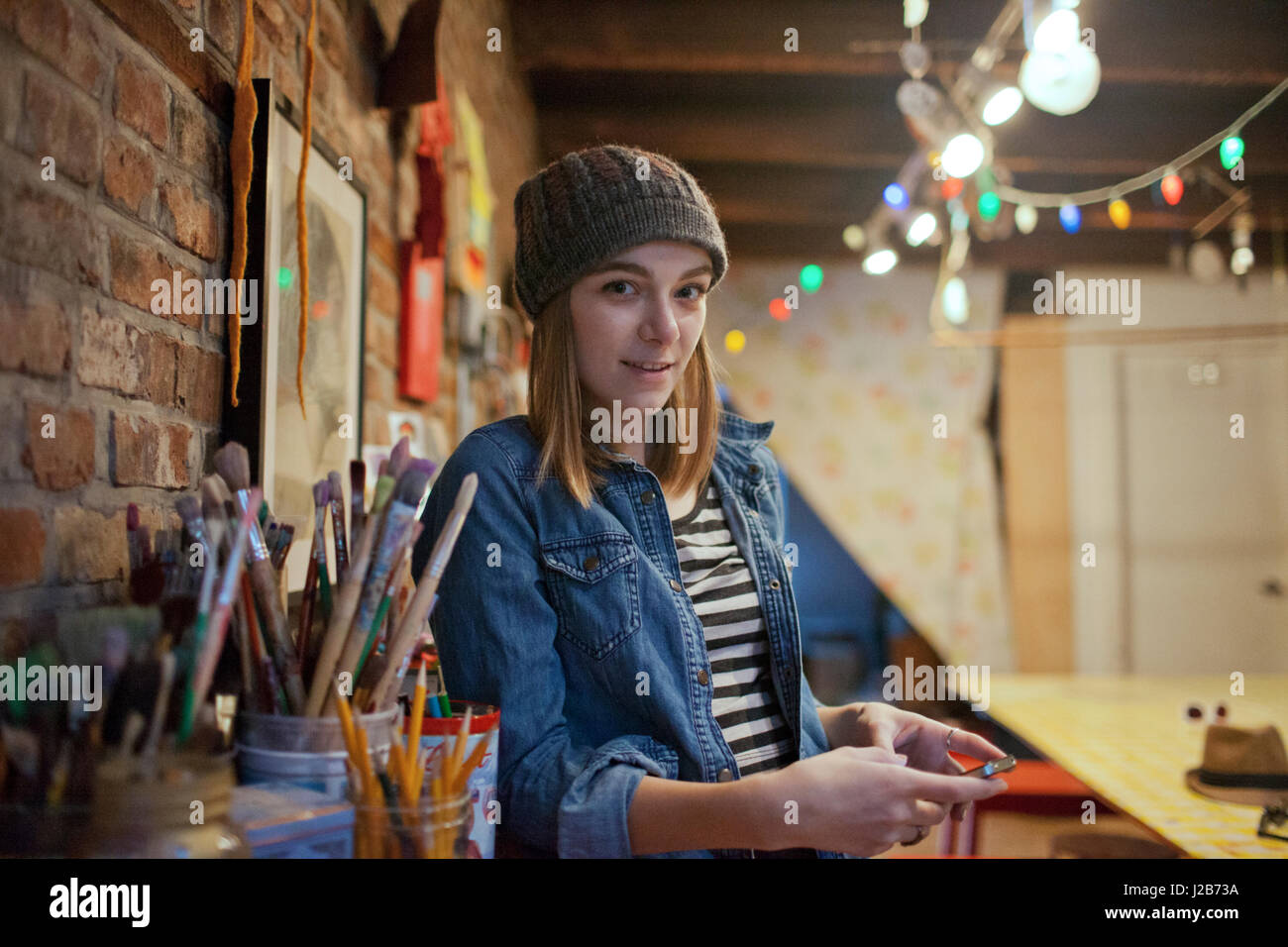 Portrait of a young artist Stock Photo - Alamy