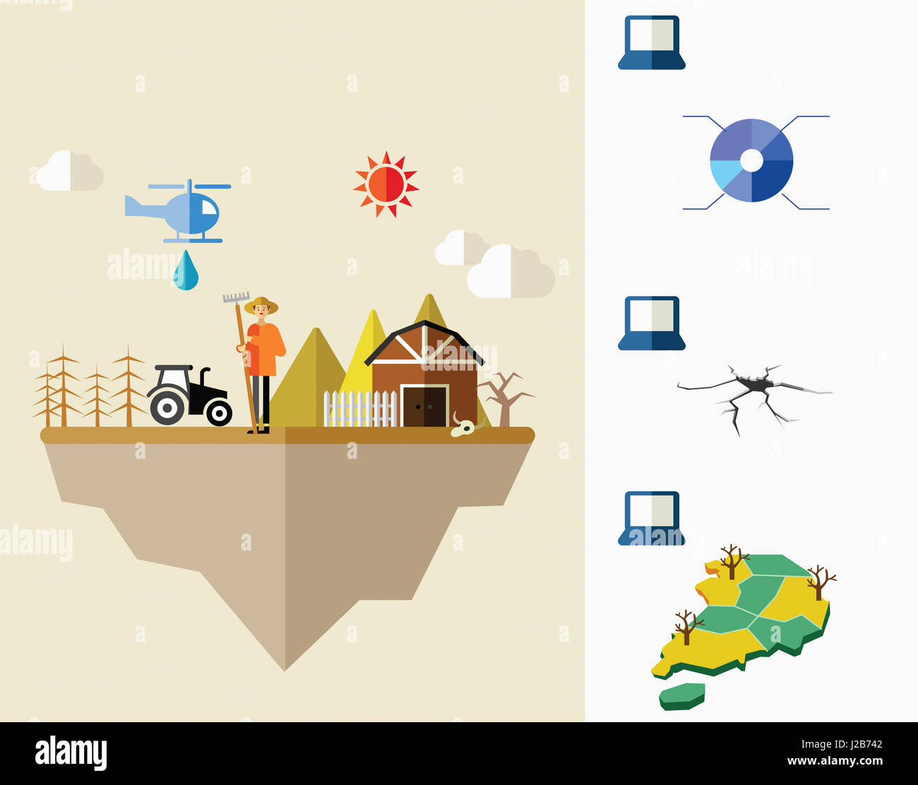 Infographic illustration related to natural disaster Stock Photo - Alamy