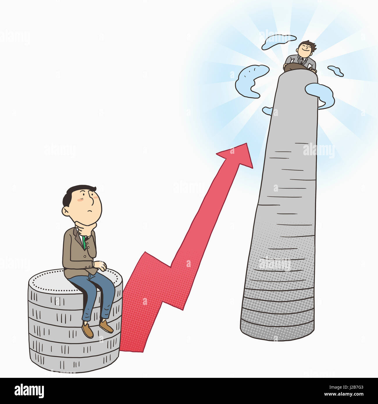 Illustration representing asset management Stock Photo - Alamy