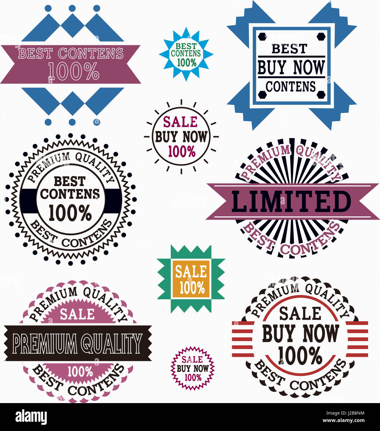 Various label stickers Stock Photo - Alamy