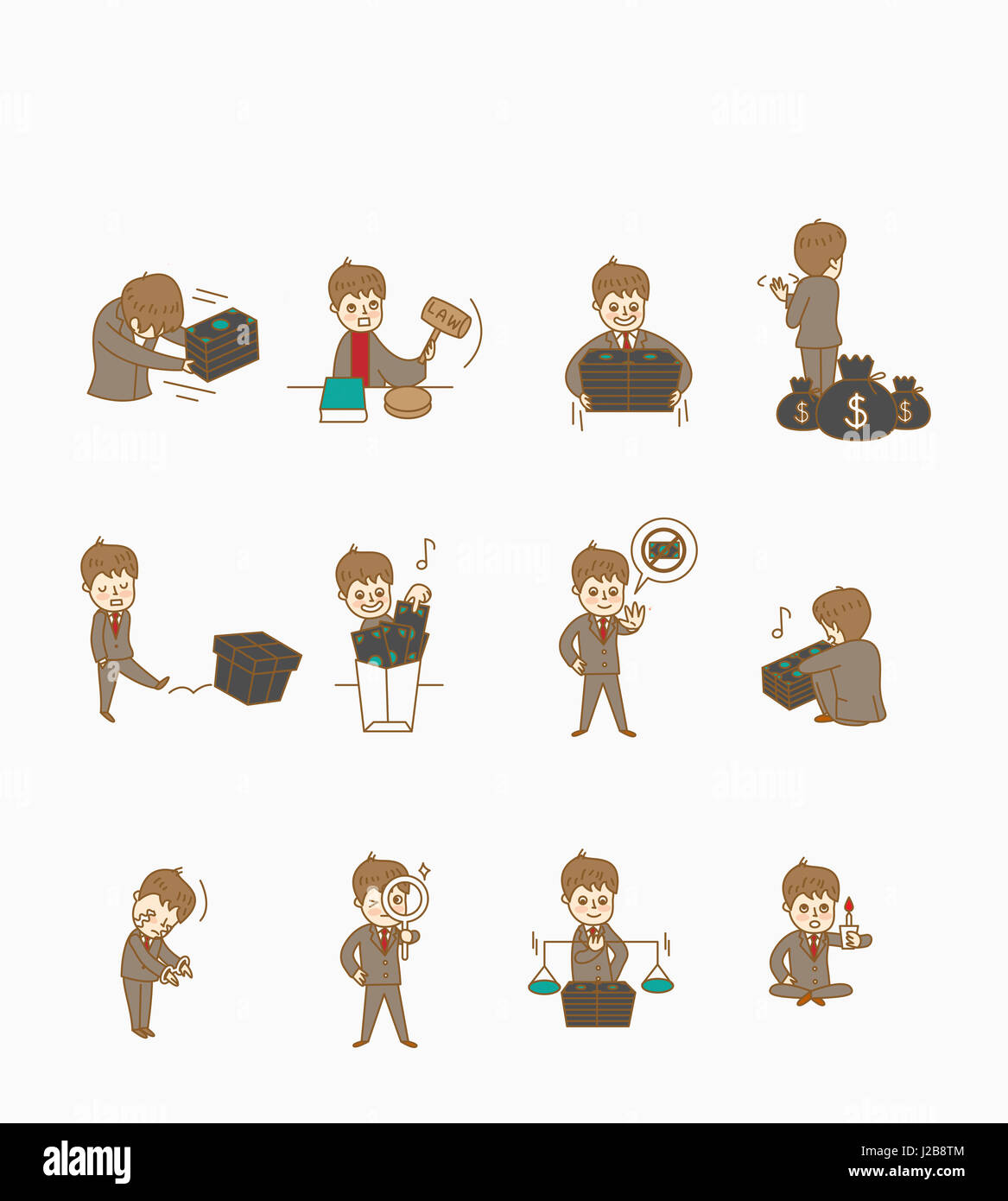 Various emotions related to corruption Stock Photo - Alamy