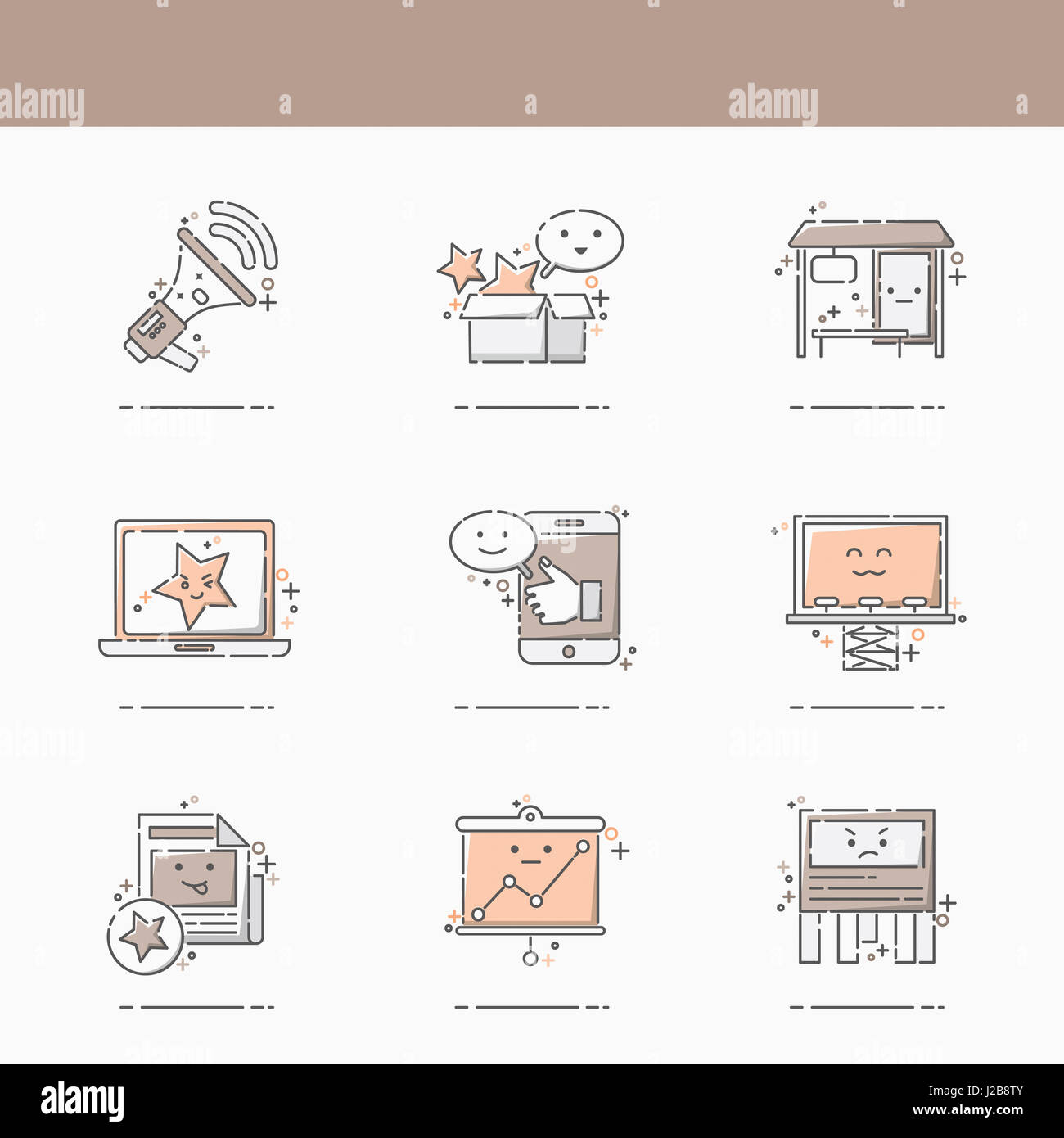 Various character icons Stock Photo - Alamy