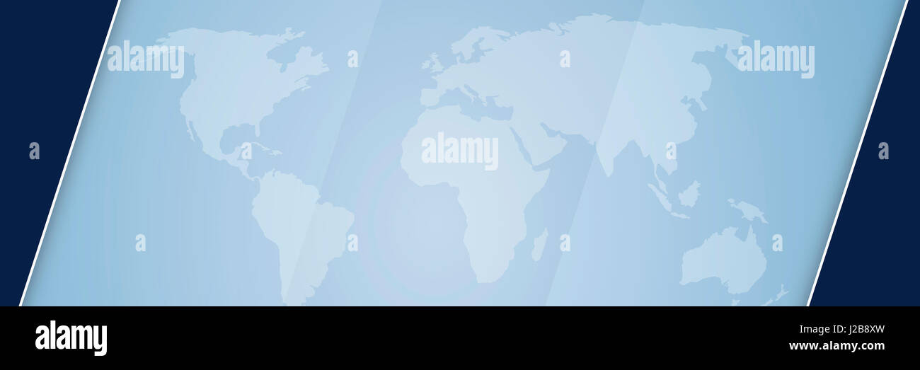 Banner with world map Stock Photo - Alamy