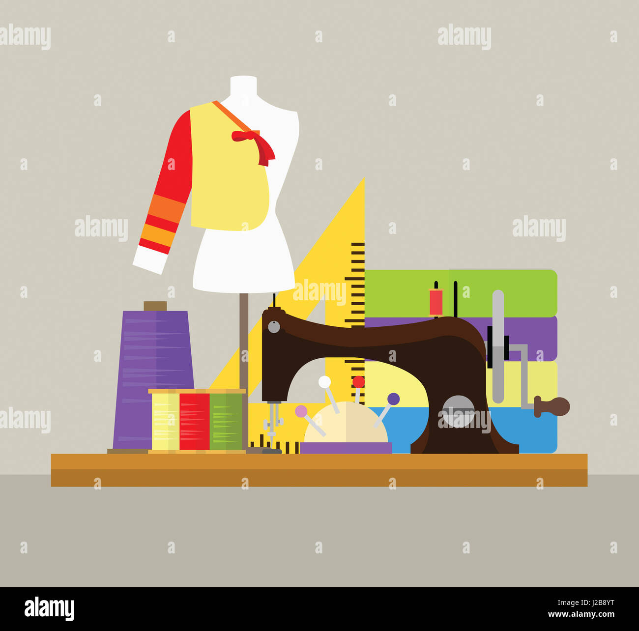 Objects for fashion designer Stock Photo - Alamy