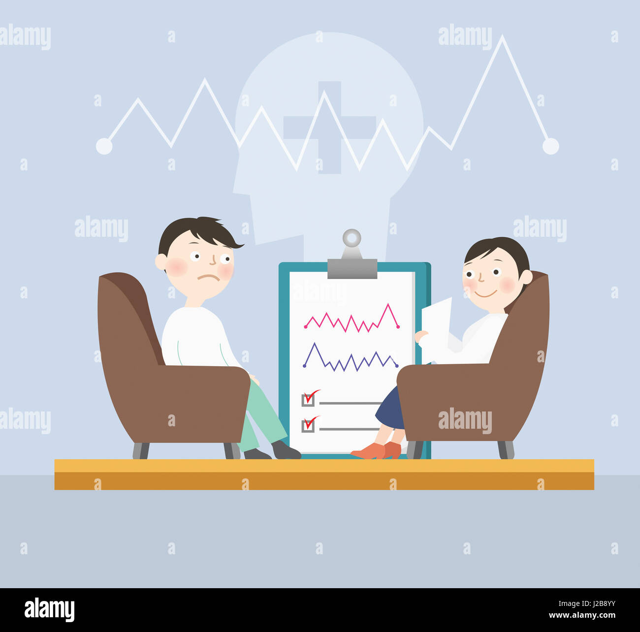Illustration representing psychiatric clinic Stock Photo - Alamy