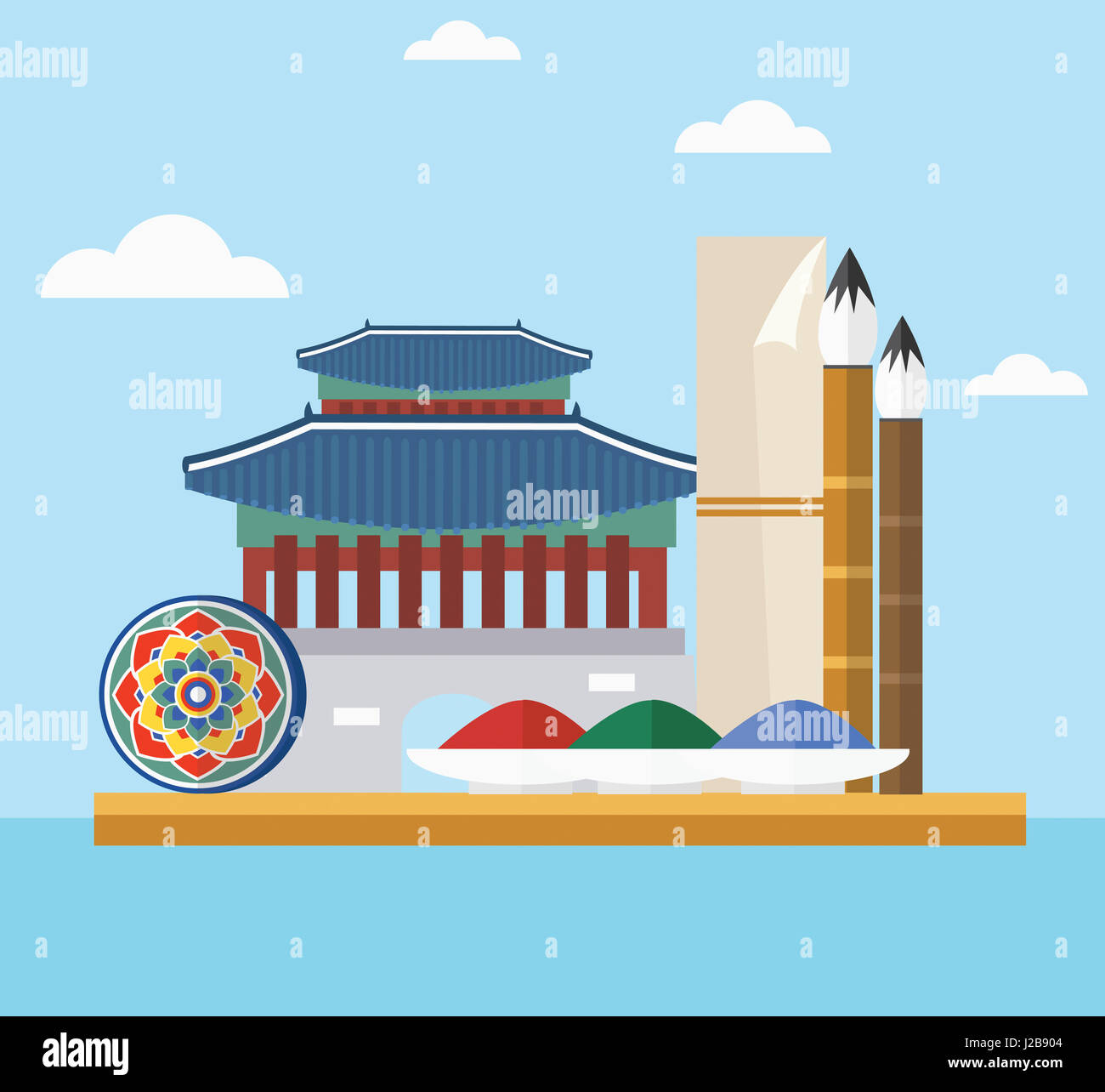 Illustration representing cultural properties Stock Photo - Alamy