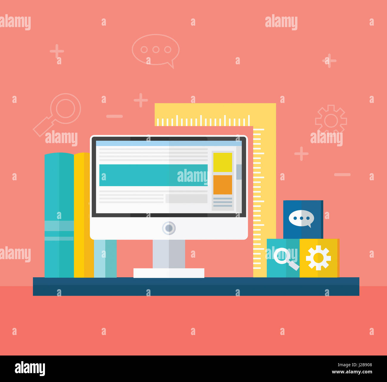 Objects for web designer Stock Photo - Alamy