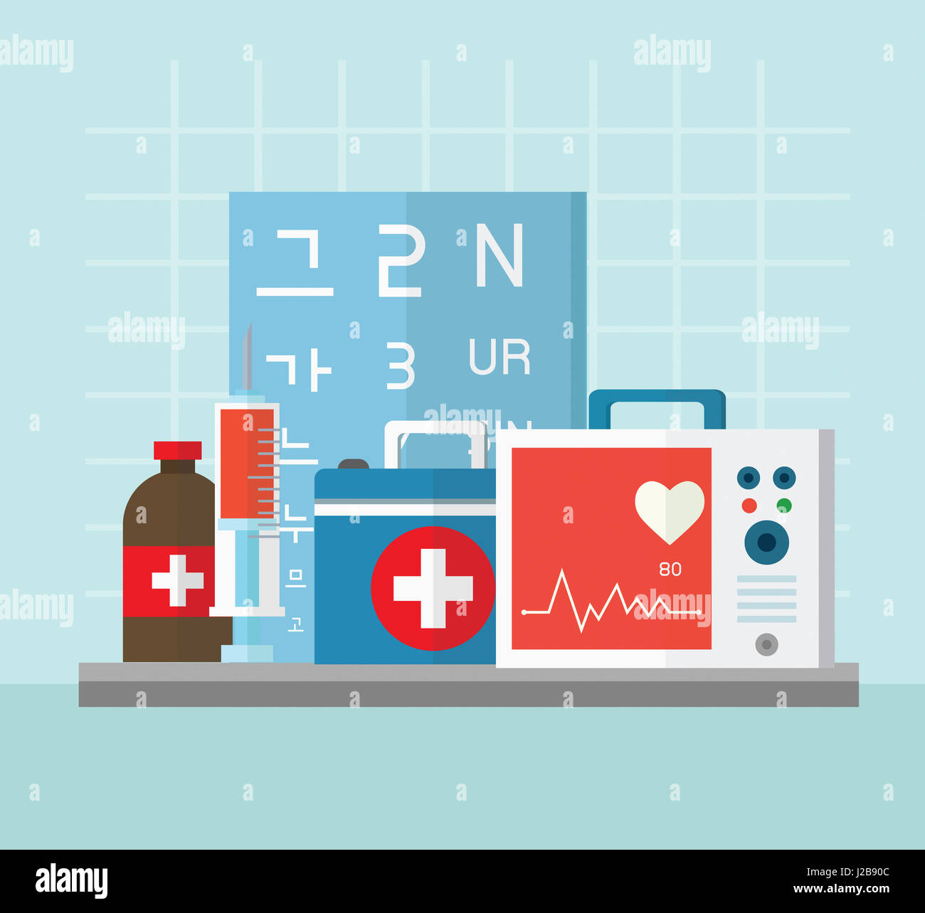 Objects for doctor and nurse Stock Photo - Alamy