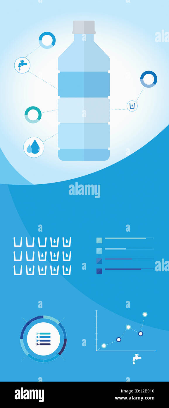 Infographic illustration related to saving water Stock Photo - Alamy