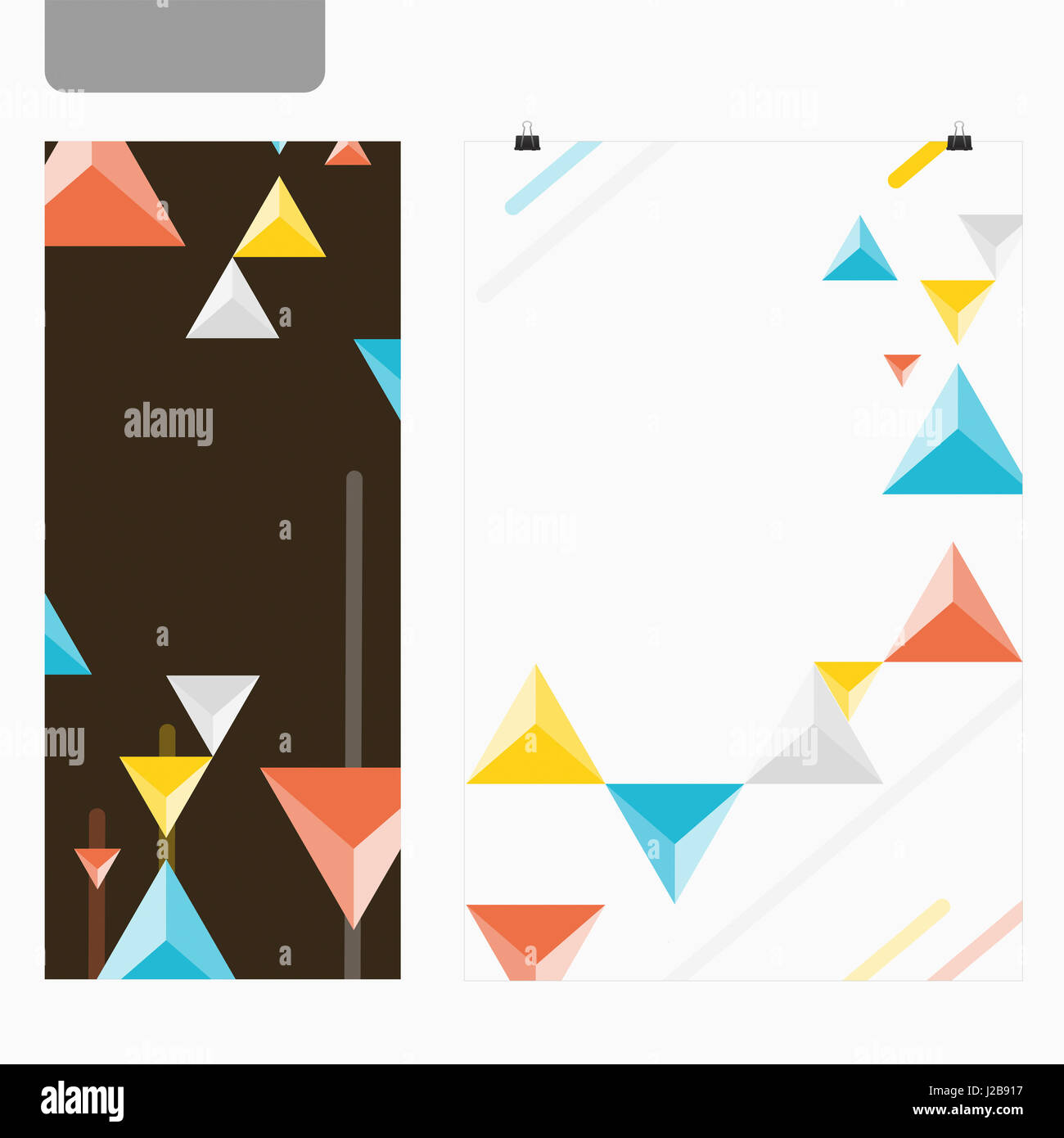 Poster design with geometric triangles Stock Photo - Alamy