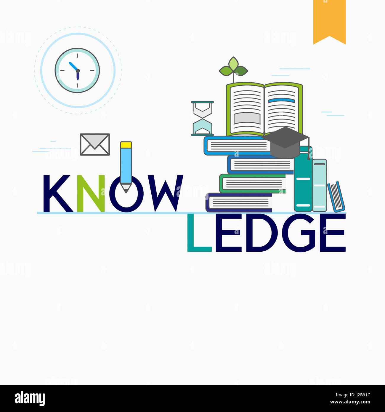 Illustration representing Knowledge Stock Photo - Alamy