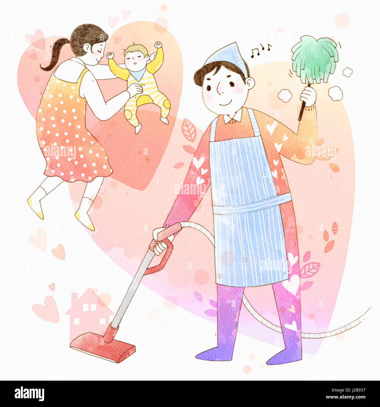Lifestyle of harmonious family Stock Photo - Alamy