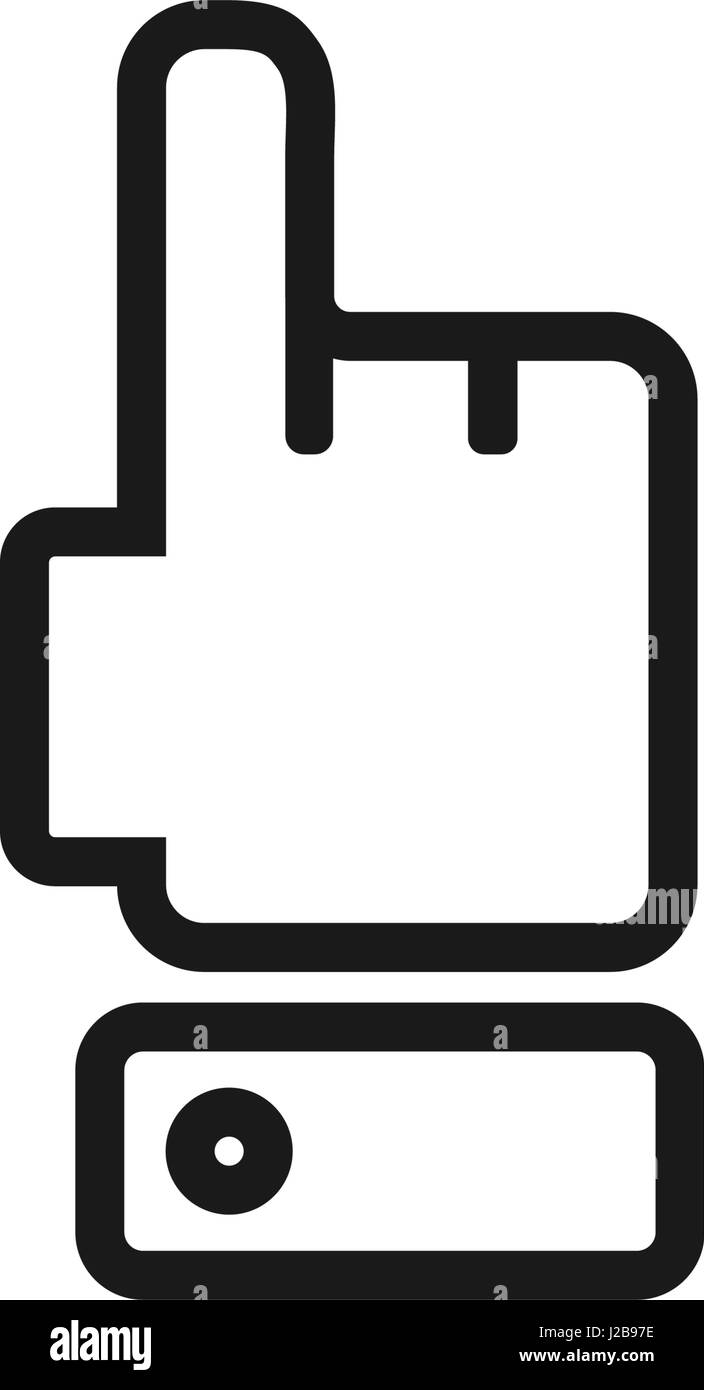 Hand clicking mouse isolated on Stock Vector Images - Alamy