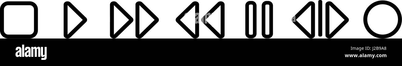 Isolated on white background. Set Music Icons. Includes Following Song ...