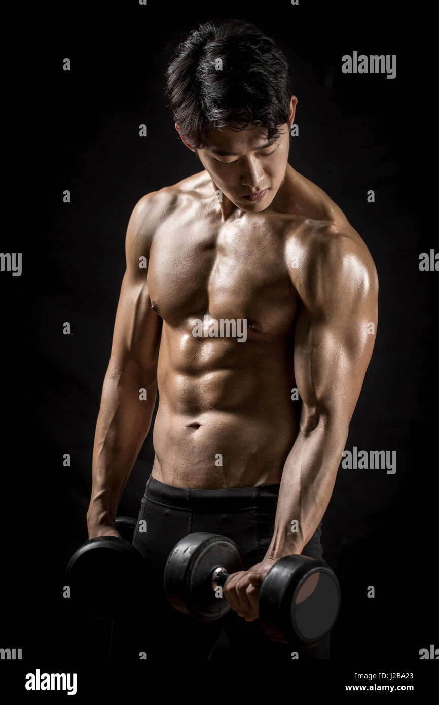 Young healthy muscular man Stock Photo - Alamy