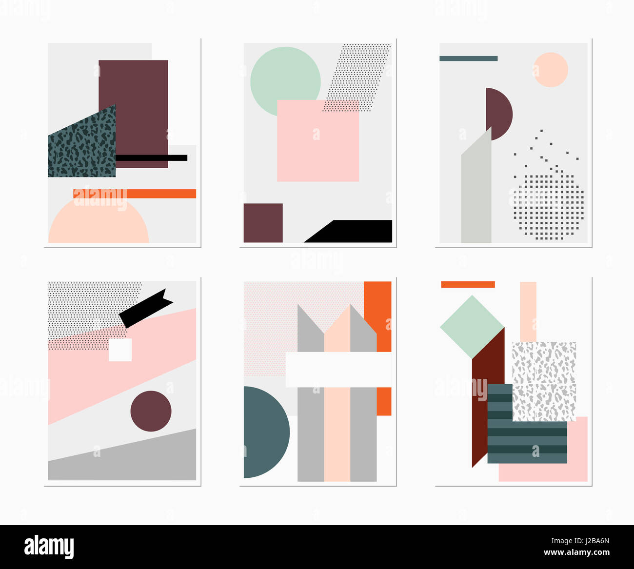 Posters with various geometric patterns Stock Photo - Alamy