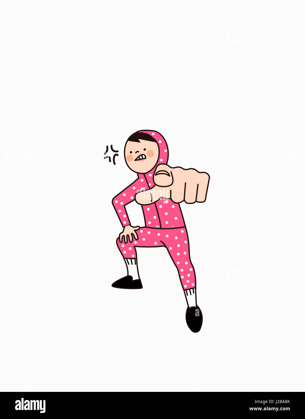 Emotion of humorous angry man Stock Photo - Alamy