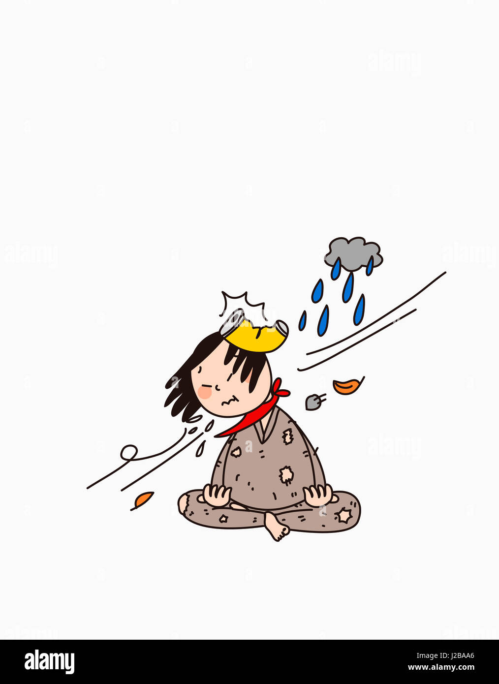 Emotion of poor woman Stock Photo - Alamy