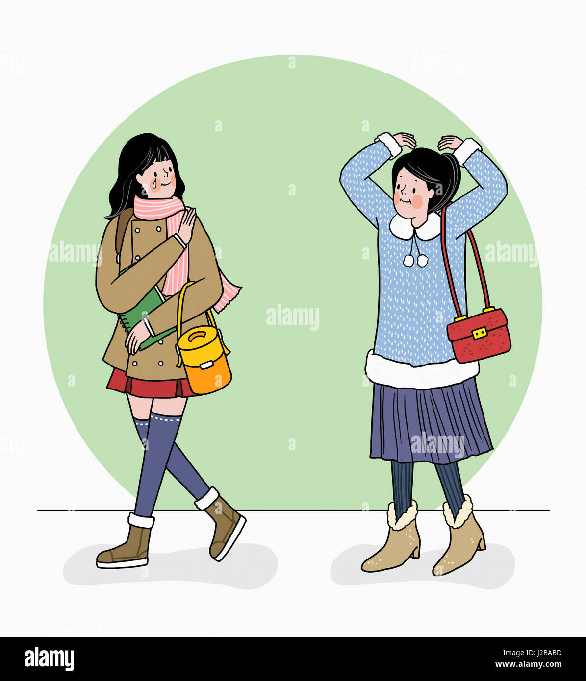 School girls cheering for each other Stock Photo - Alamy