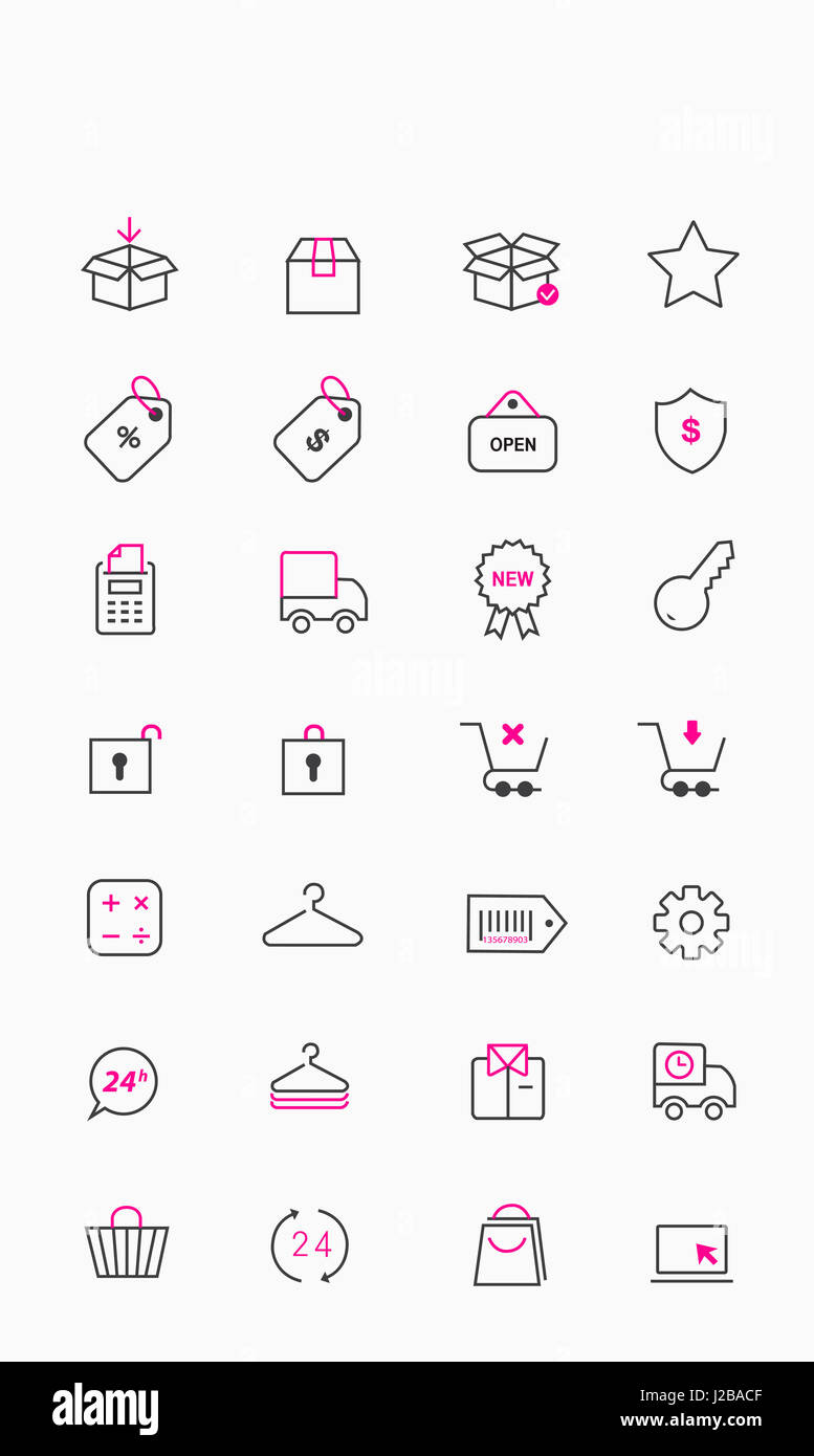 Various simple icons Stock Photo - Alamy