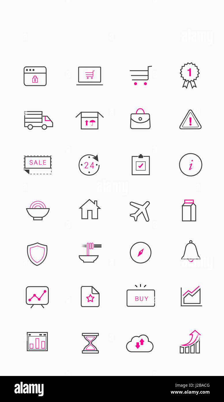 Various simple icons Stock Photo - Alamy