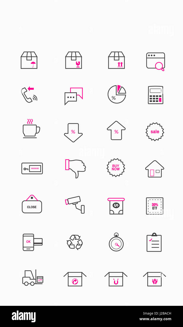 Various simple icons Stock Photo - Alamy