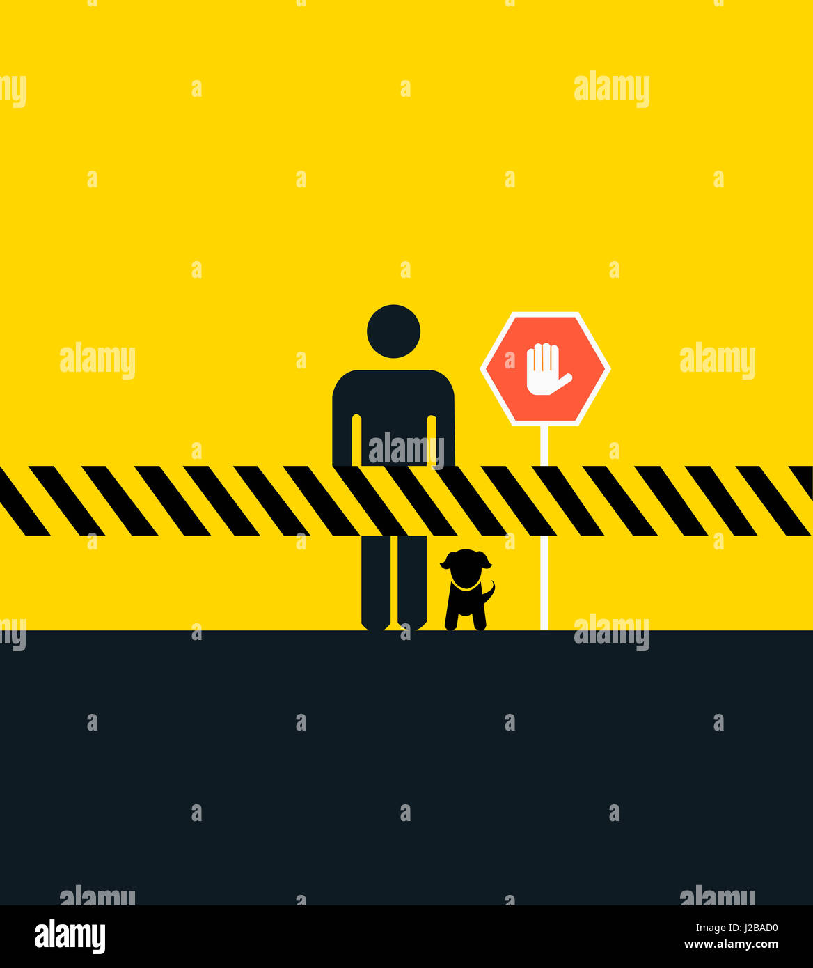 Pictogram showing Off Limits Stock Photo - Alamy