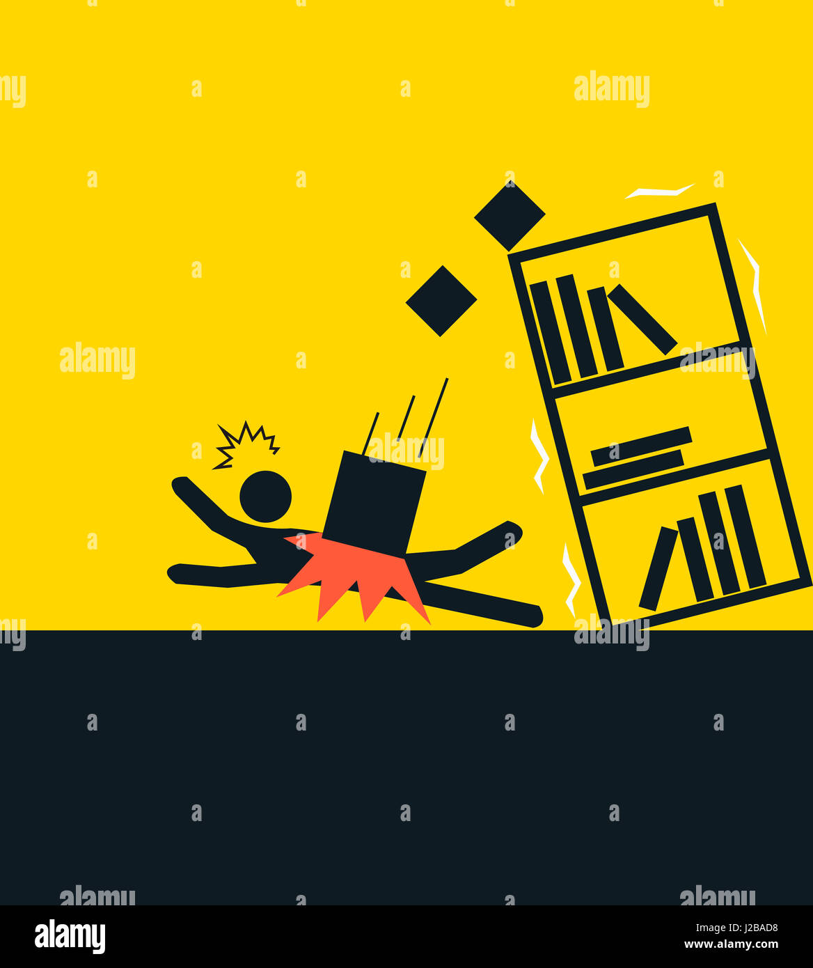 Pictogram warning of safety accident Stock Photo - Alamy