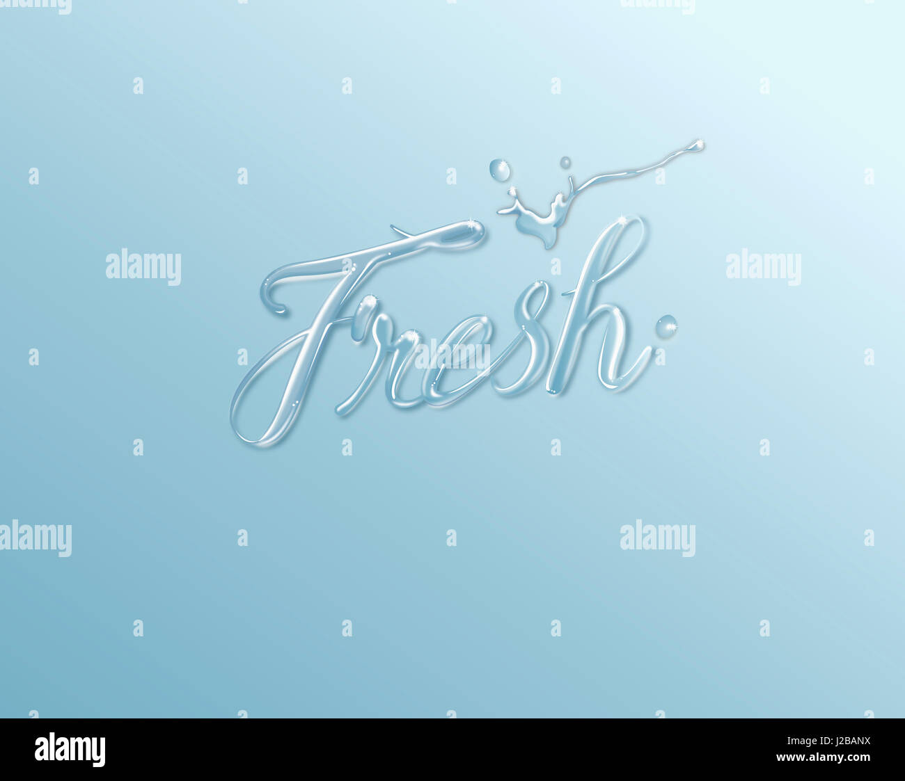 Typographic English letters with water drops Stock Photo - Alamy