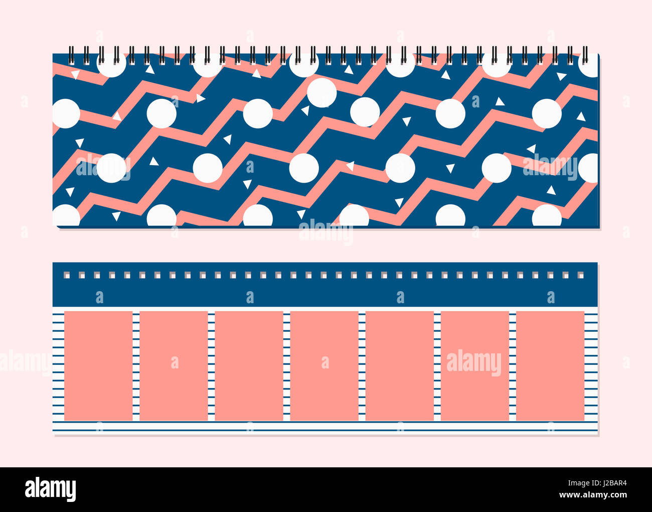 Diary design with geometric patterns Stock Photo - Alamy