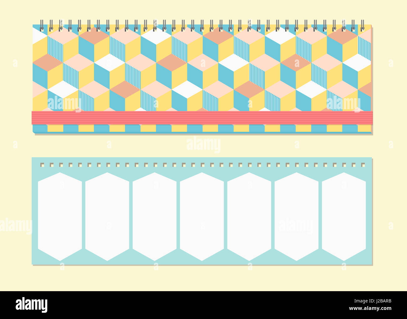 Diary design with geometric patterns Stock Photo - Alamy