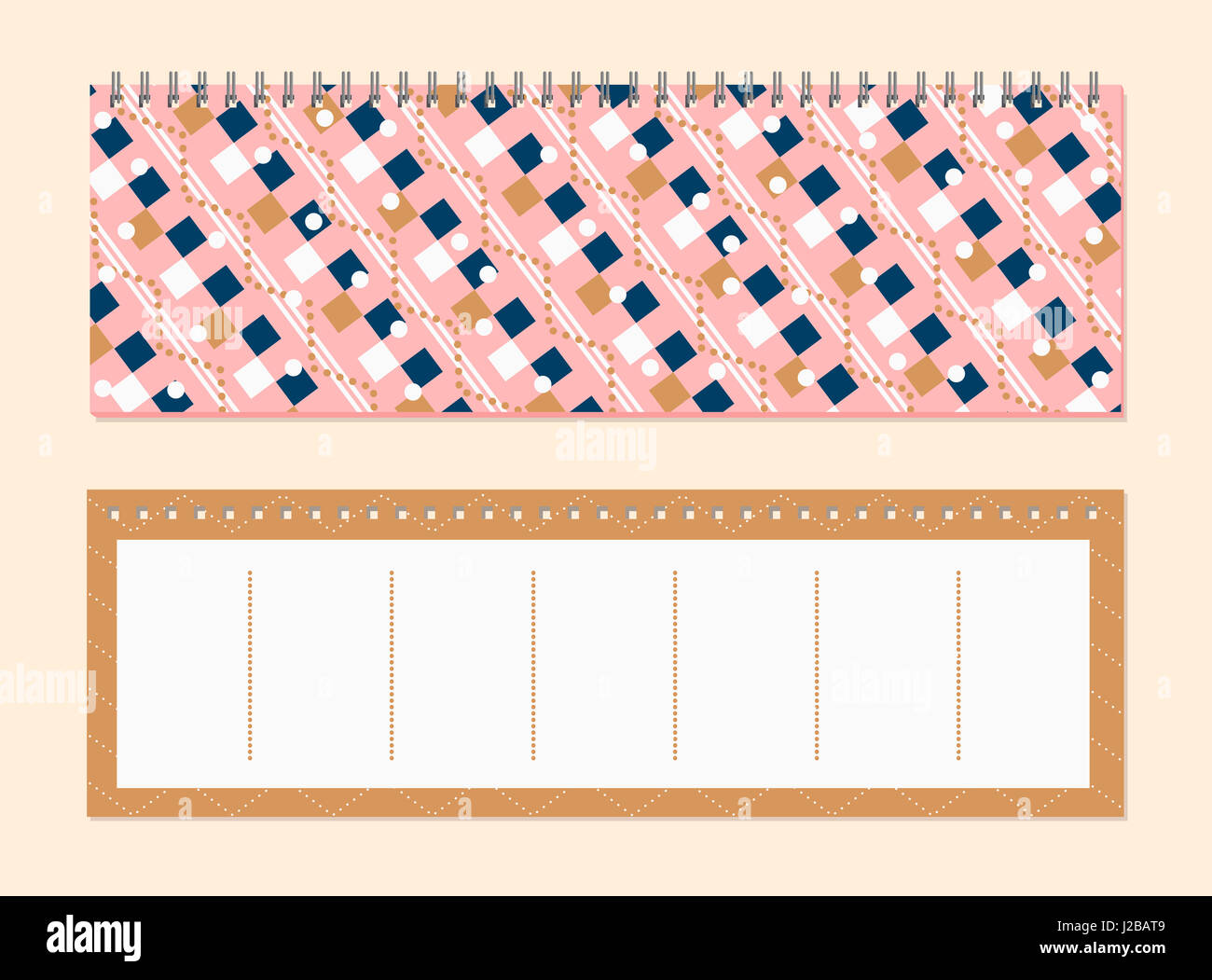 Diary design with geometric patterns Stock Photo - Alamy