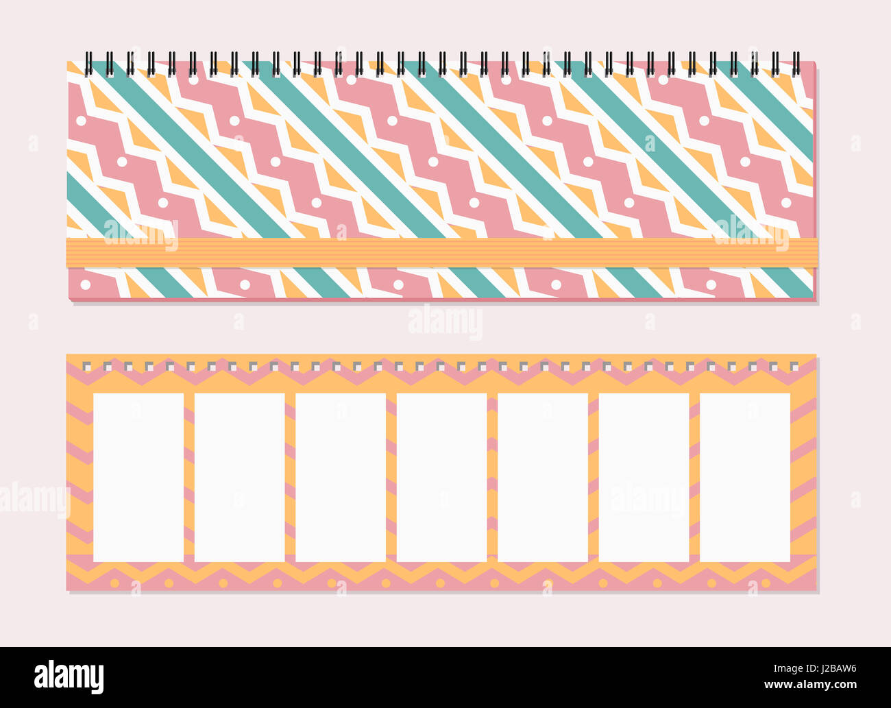 Diary design with geometric patterns Stock Photo - Alamy