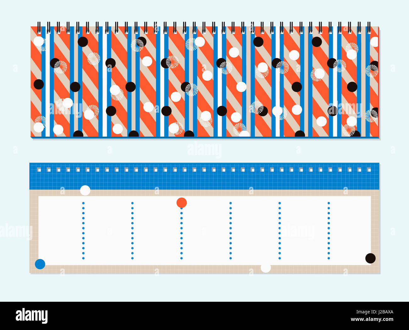 Diary design with geometric patterns Stock Photo - Alamy