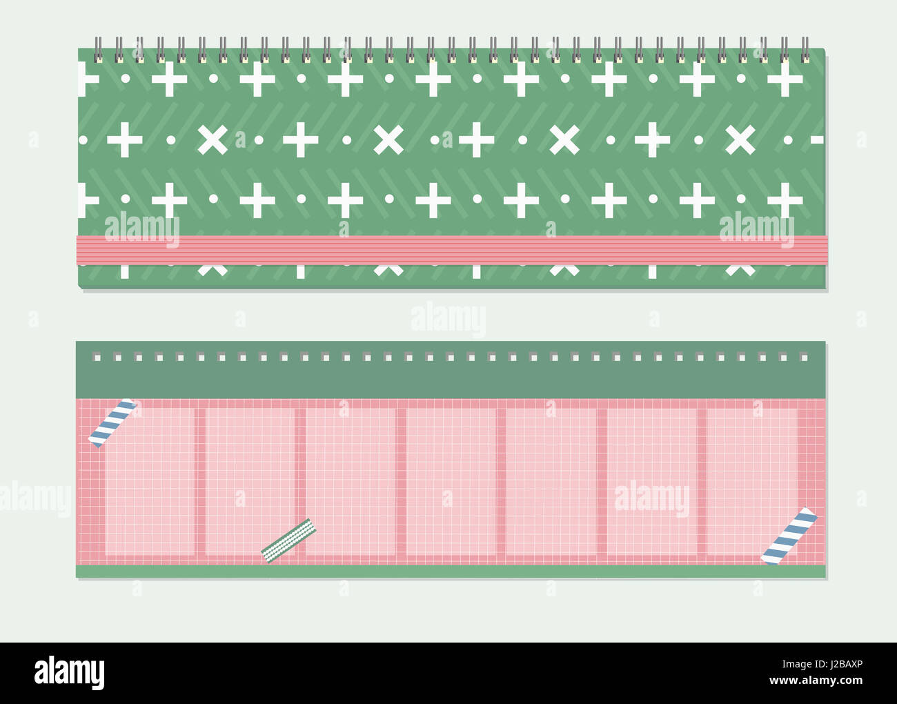 Diary design with geometric patterns Stock Photo - Alamy