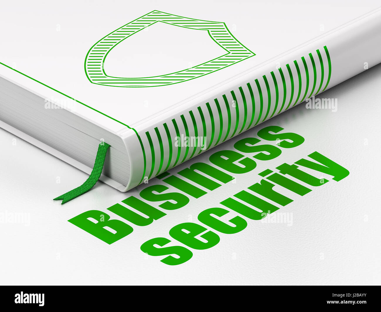 Security concept: book Contoured Shield, Business Security on white ...