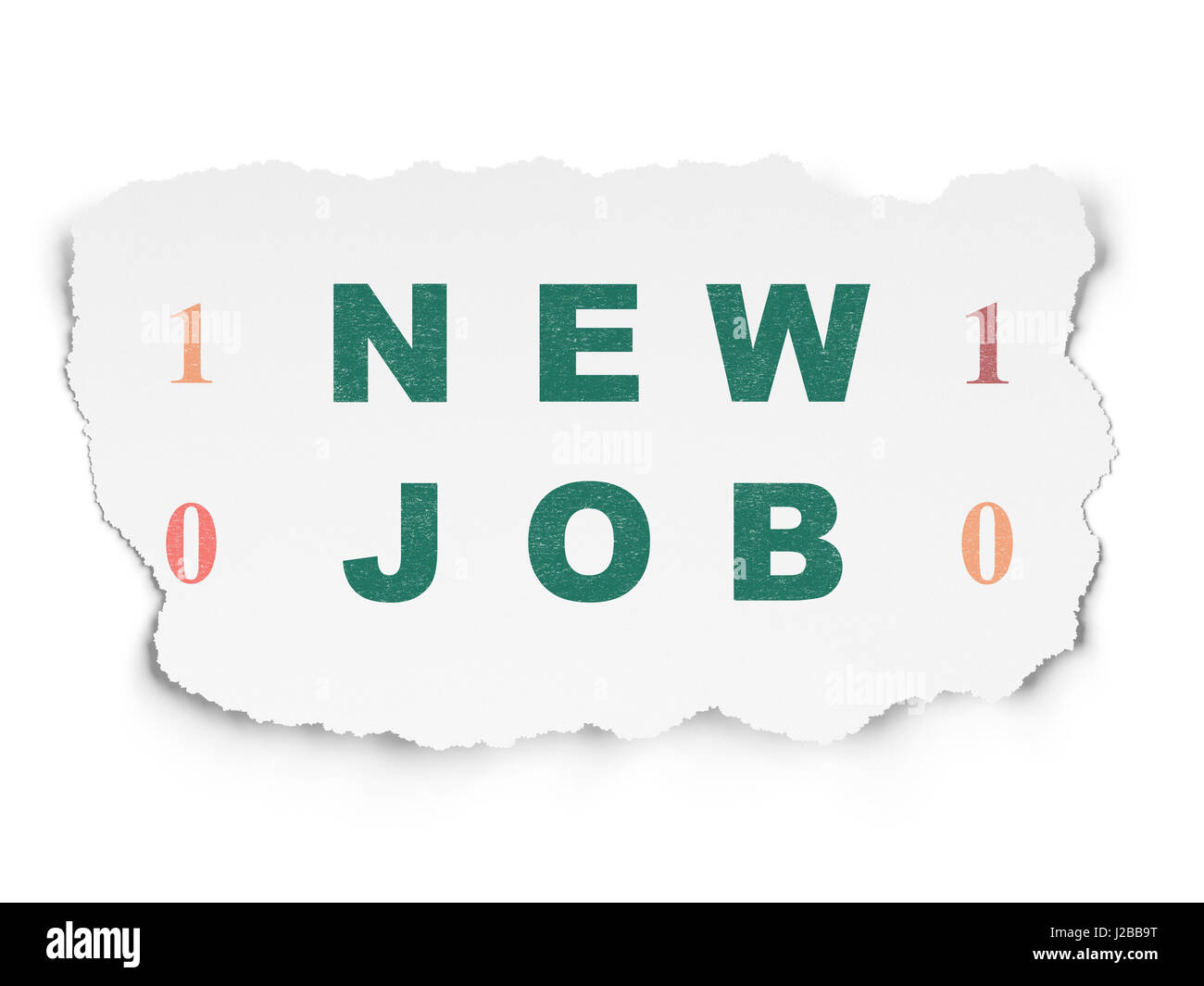 Finance concept: New Job on Torn Paper background Stock Photo - Alamy