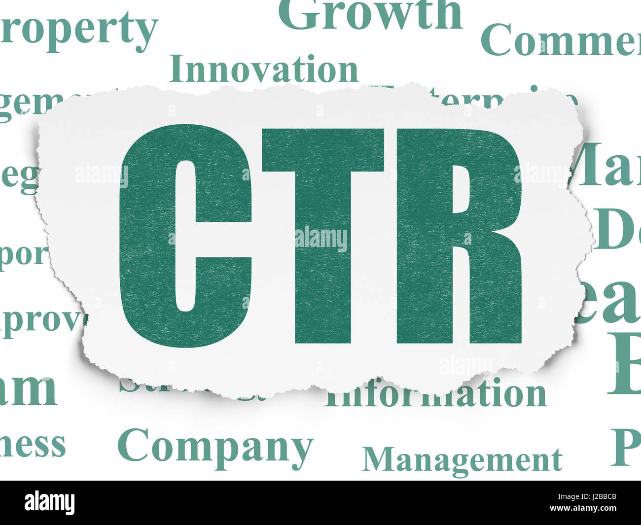 Finance concept: CTR on Torn Paper background Stock Photo - Alamy