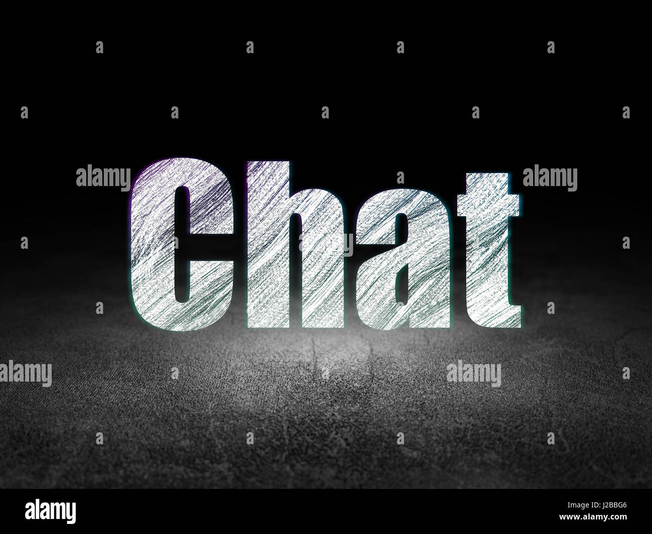 Web design concept: Chat in grunge dark room Stock Photo - Alamy